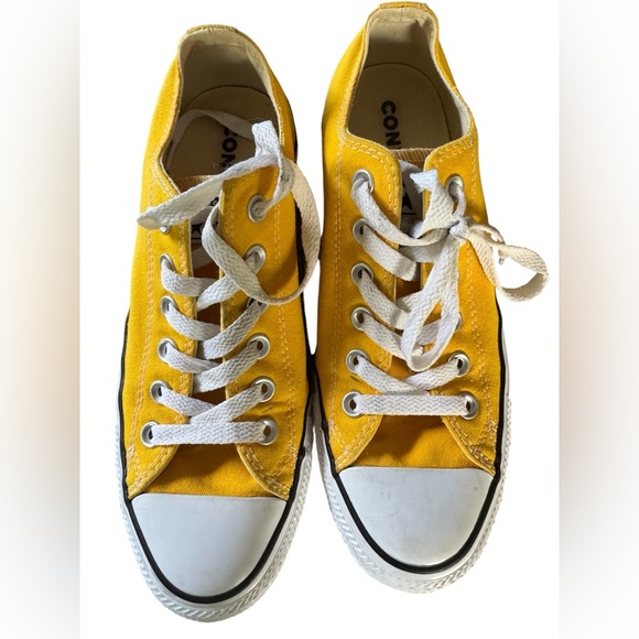 Converse | Shoes | Converse Chuck Taylor All Star Low Top Yellow Canvas ...